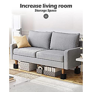 Furniture Risers, Tclouda Bed/Sofa/Desk/Table/Chair Leg/Fridge Lifts to 1.5, 3 and 4 in, Rectangle Adjustable Risers Blocks for Extenders, Heavy Duty Supports Up to 1300 Lbs, 3 in-Black-Square