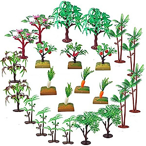 NWFashion 25PCS 3-5 INCH Model Scenery Landscape Rainforest Trees,Cake Topper Decorations