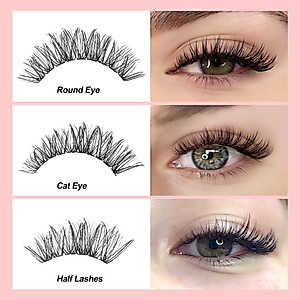 Eyelash Extensions Kit 300 Pcs Lash Clusters Individual Lashes with Strong Hold Lash Bond and Seal and Cluster Eyelashes Applicator Tool (20D/30D/40D)