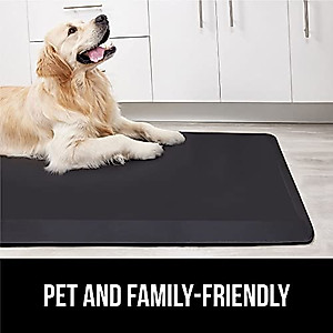 Gorilla Grip Anti Fatigue Standing Desk Mat, Thick Cushioned Kitchen Floor Mats, Washable, Stain Resistant, Supportive Comfort Padded Rug, Ergonomic Office Antifatigue Runner Pad, 32x20 Inches, Black