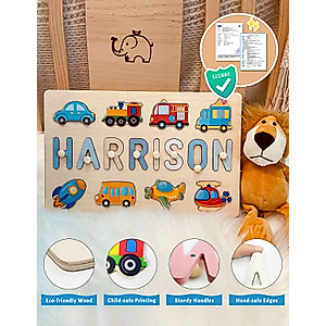 Name Puzzle for Kids Personalized, Easter Basket Stuffers for Toddler, with Gift Wrapping and Customizable Blessing on The Back