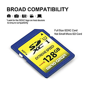 128GB Class 10 SDXC Flash Memory Card Full Size SD Card USH-I U1 Trail Camera Memory Card by Micro Center