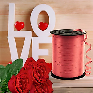500 Yards Plastic Red Curling Ribbon for Gift Wrapping – Curling Ribbon for Balloons Christmas Gift Wrap Ribbon Red Ribbon for Gift Wrapping Balloon String