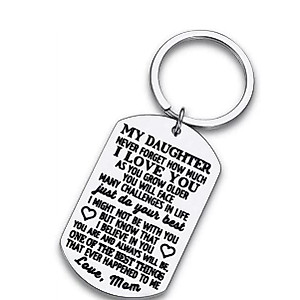 Gifts For Daughter From Mom Dad Father Inspirational Stocking Stuffers For Her From Teen Adult Key (Silver, One Size)