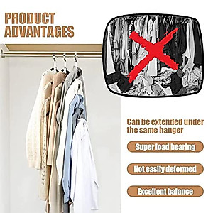 25 Pcs Space Saving Hanger Hooks, Clothes Hanger Connector Hooks, Heavy Duty Cascading Hanger Hooks for Organizer Closet, Fits All Hangers