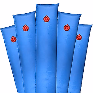 Pool Mate 1-3810-20-05BX Premium 20 Gauge 10-Foot Single Chamber Winter Water Bag for Swimming Pool Covers, 05-Pack, Blue