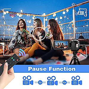 DSOEKEU Video Camera Camcorder 1080P 36 MP Full HD Video Camera for YouTube with WiFi Vlogging Camera IR Night Vision Digital Camera Recorder 16X Digital Remote Control Camcorders Camera,1 Battery