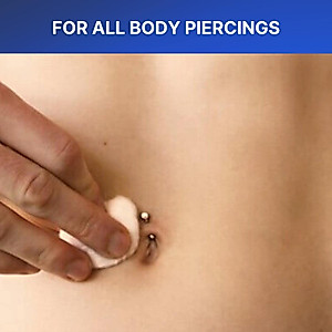 BodyJ4You Piercing Aftercare Spray - Saline Solution Natural Keloid Bump Removal - Ear Piercing Cleaner Nose Septum Belly Button Cartilage - Sea Salt Aloe Vera Rosemary - Fine Mist 2 Fl Oz