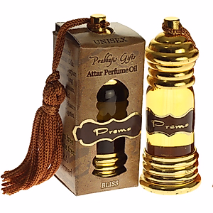 Prabhuji's Gifts Attar Perfume Oil Prema - Body Perfume Blended with Essential Oils - Vegan Perfume Oil - Long-Lasting Perfume for Women & Men - Arabian Fragrance - (6mL)