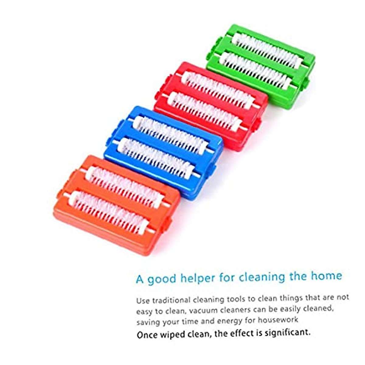 Pinicecore Carpet Table Brush Plastic Double Brush Handheld Sweeper Crumb Dirt Cleaner Roller Tool Home Cleaning Brushes Random Color