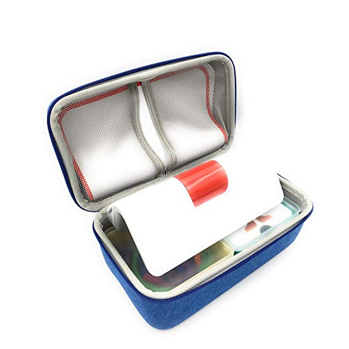 Xcivi Hard Carrying Case for Osmo Little Starter/Genius Starter Kit, Storage Organizer for OSMO iPad Base/Numbers/Words/Tangram/Sticks & Rings/Pizza Co./Coding Game/Little Genius/Math kit (Blue)