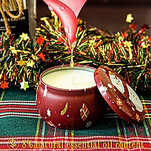 Christmas Scented Candles Gifts for Women - Soy Candles for Home Scented Aromatherapy Candle,120H Burning,Ideal for Meditation Yoga Bath SPA Relaxation（4PCS）