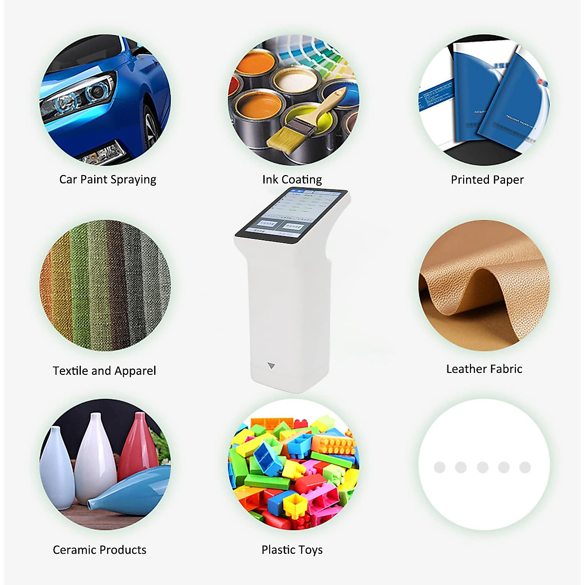 Digital Colorimeter 3.5in Touch Screen Color Difference Analyzer Color Tester for Chroma Sampling