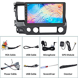 2G+32G Car Radio Stereo for Honda Civic 2006-2011 Andriod 11 with Bluetooth GPS Navigation Wireless Apple CarPlay Andriod Auto