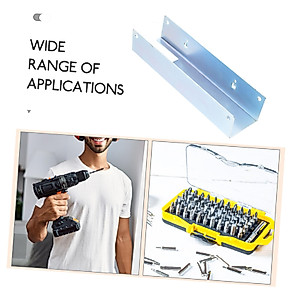 BUGUUYO Power Tool Organizer Drill Holder Electric Tools Drill Stands Storage Racks Peg Board Garage Hanger Tool Holders for Wall Drill Organizer Metal Storage Rack Stainless Steel Silver