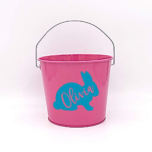 Personalized Easter Bunny Pail ~ Bucket ~ Basket
