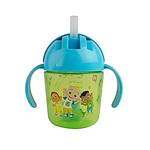 The First Years CoComelon Weighted Straw Cup — Bottle to Cup Transition Toddler Cups — 7 Oz — 6 Months and Up