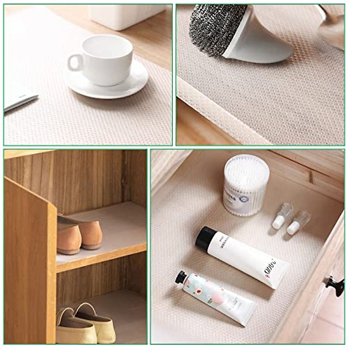 8 Rolls Clear Shelf Liners 12x59 Inch Wire Shelf Liner Total 40 Feet Non-Adhesive Cabinet Liner Waterproof Liner for Pantry Refrigerator Shoe Rack Wire Shelving Dresser