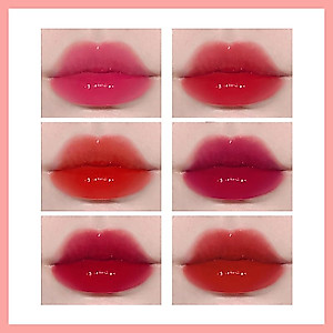 ZARICS 6 Colors Lip Tint Stain Set, Korean Lip Gloss Matte Velvet Lip Stain Plumping Mini Liquid Lipstick, Multi-use Lip and Cheek Tint, Non-Stick Cup, Long lasting Waterproof Lip Tint Makeup