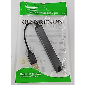 QIANRENON USB Hub, 4-in-1 USB Docking Station with 3.5mm Audio Headphone + Microphone Jack Hub Adapter USB 3.0 Multiport Allocator for Laptop Phone Headphone