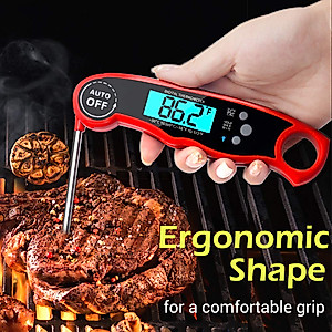 COKEA Instant Read Meat Thermometer for Grilling and Kitchen. Upgraded with Waterproof and Backlight Functions. Best Digital Meat Thermometer Probe-BBQ Cooking Baking.