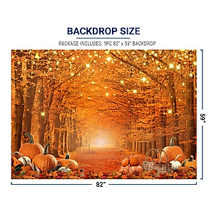 Allenjoy 7 x 5 FT Fall Photography Backdrop Thanksgiving Party Supplies Autumn Pumpkin Friendsgiving Background Decor Photo Booth Props