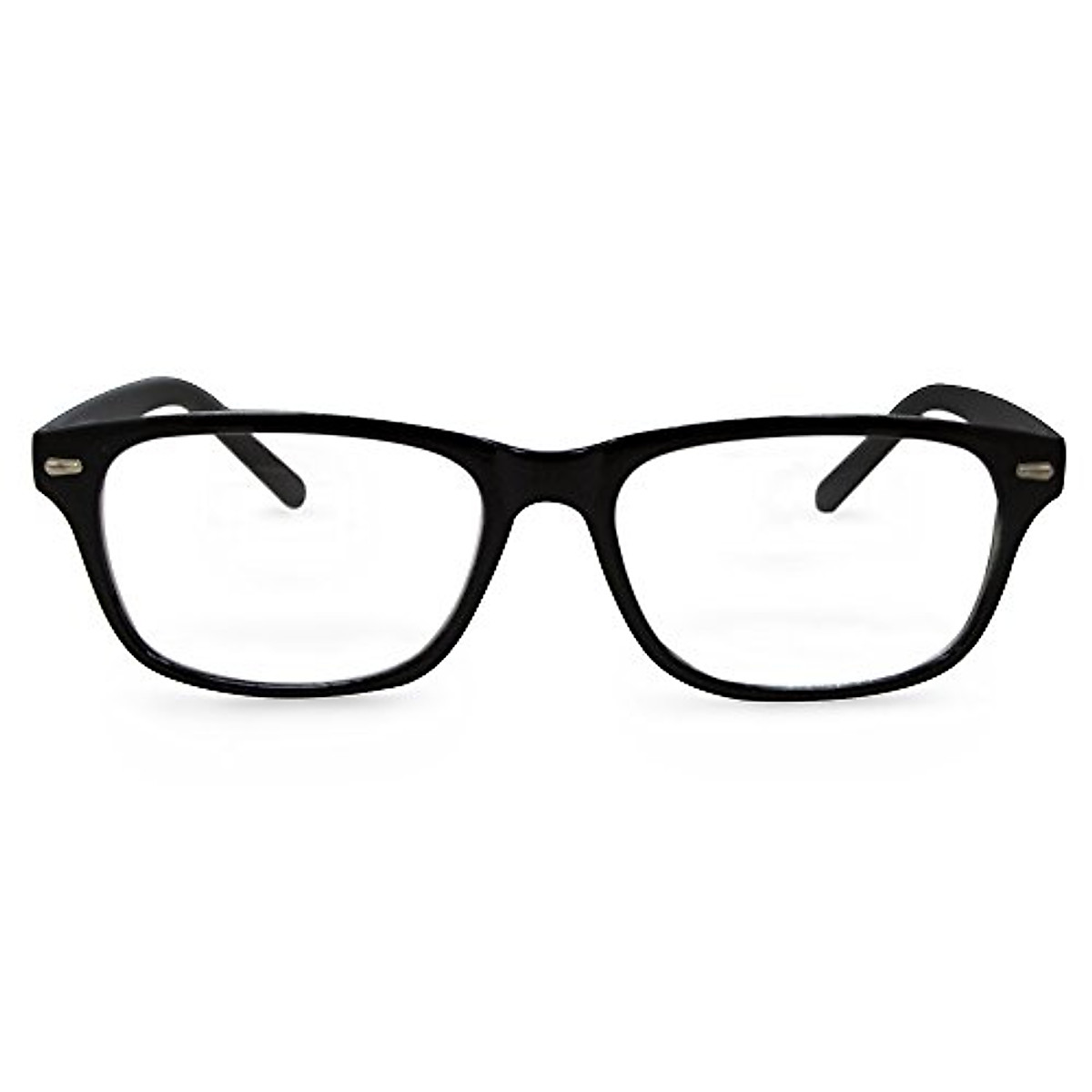 In Style Eyes Seymore Retro Bifocal Cheaters Reading Glasses - Full-Rimmed Classic Oval Acetate Frame - Non-Progressive Lens - Clear Black - 3.25x