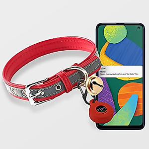 Geiomoo Silicone Case Compatible with Tile Sticker 2022, Protective Cover with Carabiner (Red)