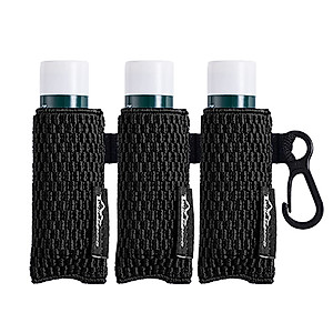 WKieason Lip Balm Sleeves Holder Keychain 3pcs Clip on Chapstick Keychain Holder Pouch Tight-Knit Elastic Lipstick Key Chain Holder (Black)