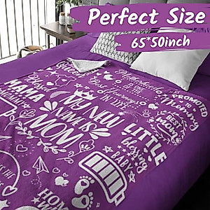 InnoBeta New Mom Gifts for Women, Mom to Be Gift Blanket, Pregnancy Gifts for First Time Moms, Gender Reveal Gifts, for New Parents, New Mommy, Flannel Throw Blankets 50"x 65"