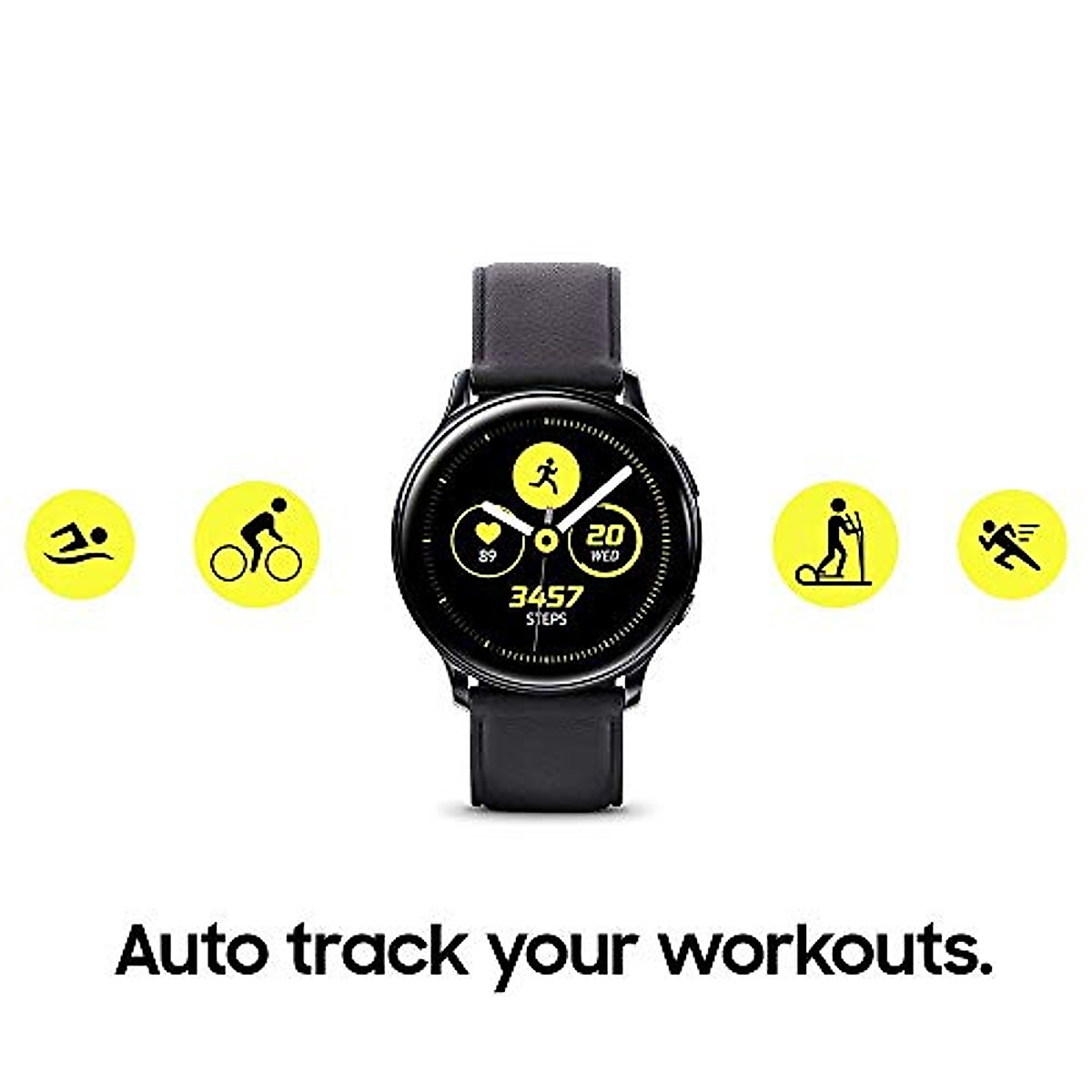Samsung Galaxy Watch Active2 Bluetooth Smartwatch, Aluminum, 44mm, Black (SM-R820NZKCXAR) (Renewed)