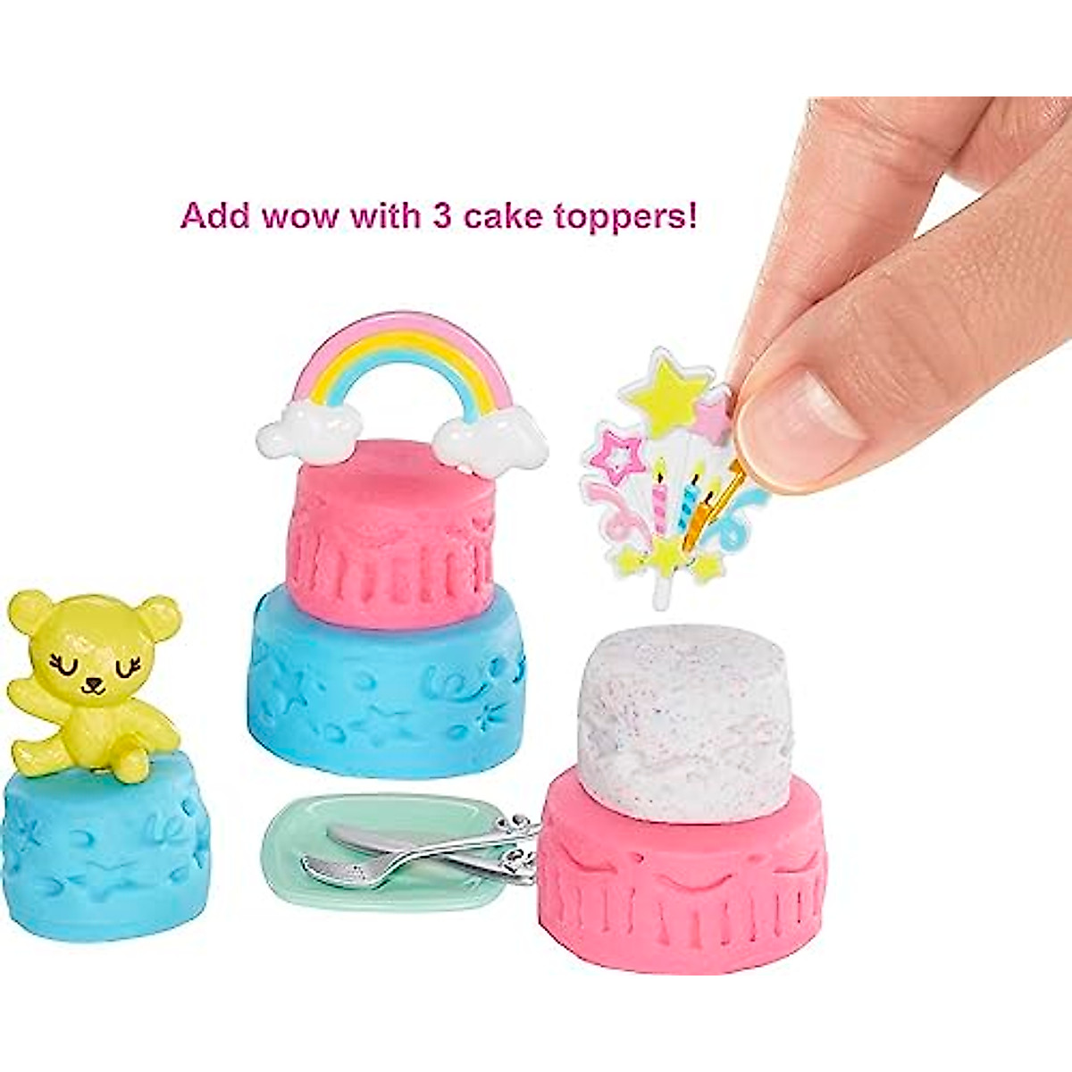 Barbie Cake Decorating Playset with Blonde Doll, Baking Island with Oven, Molding Dough & Toy Cake-Making Pieces [Amazon Exclusive]