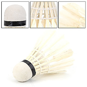 12Pcs/Lot Badminton Balls, Stable White Advanced Goose Feather Hight Speed Shuttlecocks