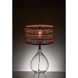 Adesso 1543-12 Cuba Teardrop Table Lamp, 23 in, 60 W, Glass/Light Brown, 1 Table Lamp