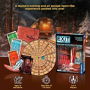 Dead Man on The Orient Express | Exit: The Game - A Kosmos Game | Family-Friendly, Card-Based at-Home Escape Room Experience for 1 to 4 Players, Ages 12+