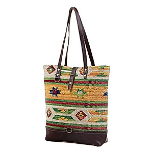 Myra Bag Owner'S Pride Tote Bag Upcycled Cotton & Hair Leather S-3050
