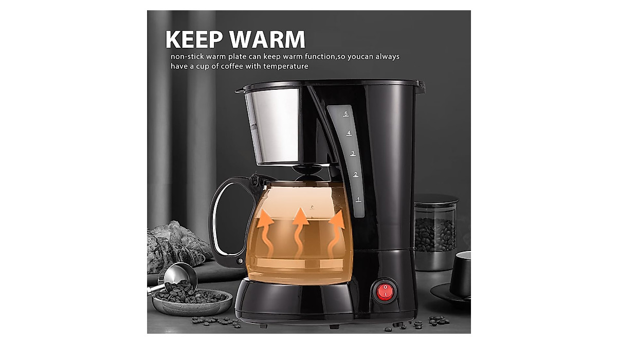 Nehilumn 4 Cup Drip Coffee Maker - Brew Comfortably