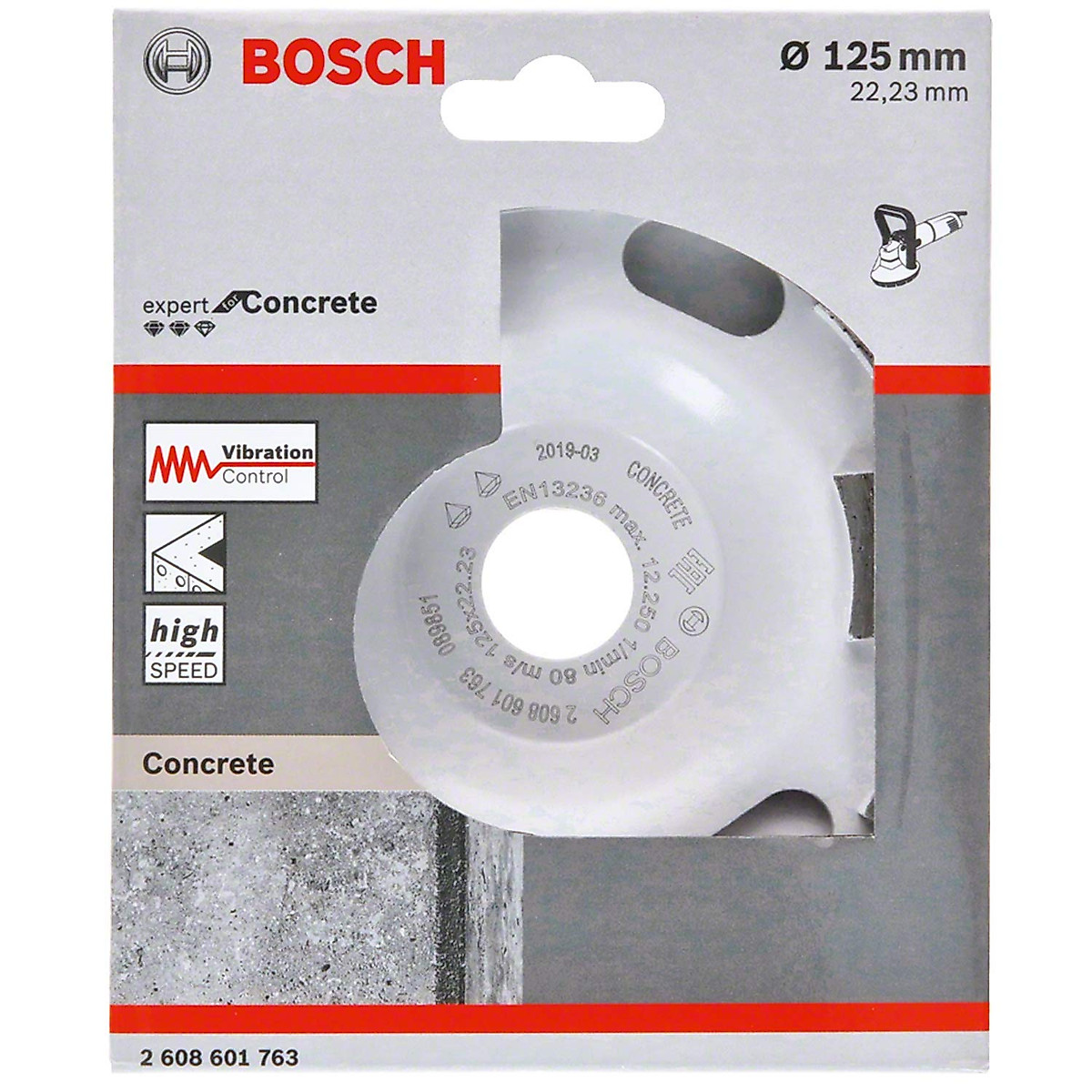 Bosch Professional 2608601763 Diamond Grinding Disc Expert for Angle Grinders for Concrete, Grinding Discs Diameter 125 Bore Diameter 22.23 mm
