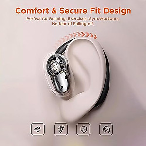 GameXtrem Bluetooth Headphones Wireless Earbuds 48hrs Playtime Wireless Sports Ear Buds with Mic Waterproof Earphones for TV Phone Laptop(Adjustable, Suitable for All Ear Shapes) (Black PRO)