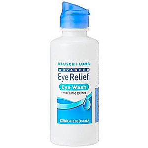 Eye Wash by Bausch & Lomb, Eye Relief Solution that Cleans, Refreshes, and Soothes, 4 Fl Oz