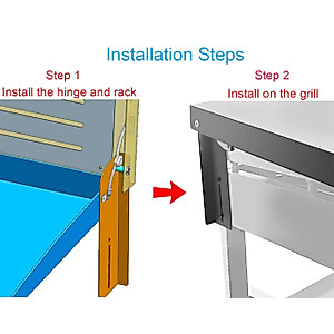 BSARTE Upgraded Hinged Lid Cover with Built in Organizer Panel Designed to Fit Blackstone Griddle 36" Table Top Griddle/Multi-Functional Hard Cover Hood, Accessories for 36 inch Griddle