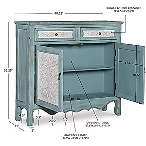 Powell Antique Console, Blue/White