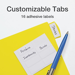 Oxford Plastic Binder Dividers, 8 Tab, Insertable Multicolor Tabs, Letter Size, 6 Sets (89601)