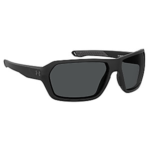 UA Recon Square Sunglasses, Matte Black Frame w/ Gray Lenses (1374555)