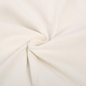 Belle Poque Women Denim Pants White Wide Leg Stretch High Waisted Dressy Pants Trousers with Pockets White Size 12 Size 14