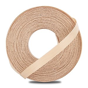 ABuff Birch Edge Banding 3/4 inch x 98ft roll of Veneer Edge Banding Pre-glued Flexible Real Wood Veneer Edging, Wood Edge Banding Wood Tape Banding for Cabinet Repair Furniture Restoration