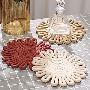 Trivets for Hot Dishes,Potholders for Kitchen,Hot Pads Hot Mats or Trivets for Hot Pots and Pans,Table Decorations,Set of 3, 100% Cotton,7.5"(Lace)