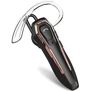 ZOUKAI Bluetooth Headset, Noise Cancelling with 2 Microphones, 30 Hours Talk Time, Announce Caller ID, Hands Free Bluetooth Wireless Earpiece for Cell Phones/Laptop/PC