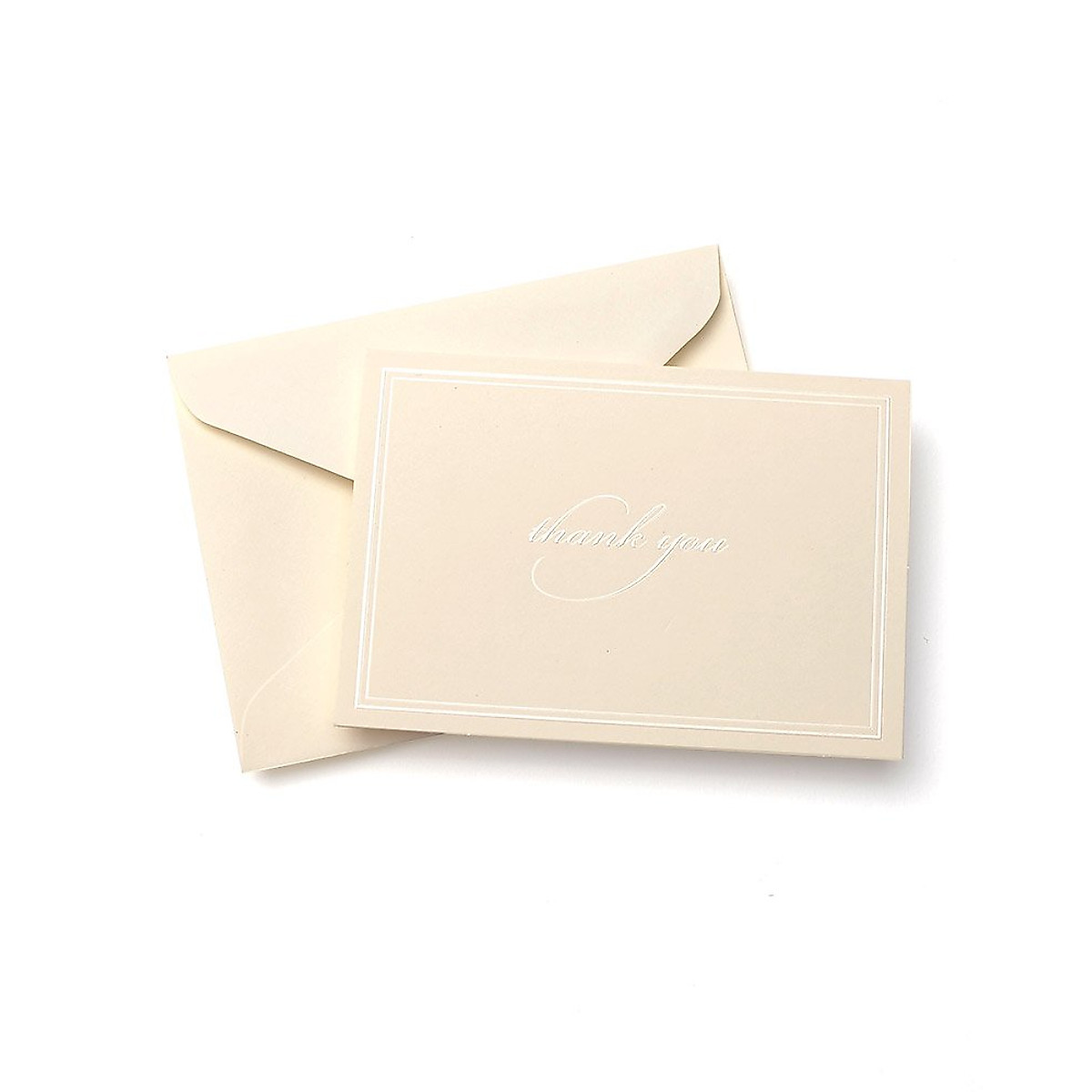 Gartner Studios Pearl Ivory Thank You Cards, 3.5” x 5”, Set of 50, Includes Envelopes (61505)