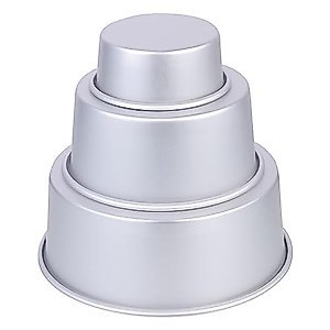 DOITOOL 3pcs Solid Bottom Cake Mold Mold Bread Loaf Pans for Baking Cupcake Pan Oven Baking Round Tray Cake Pan Set Flat Bread Oven Tray Kitchen Cake Pan Round Cake Mold Baking Mold